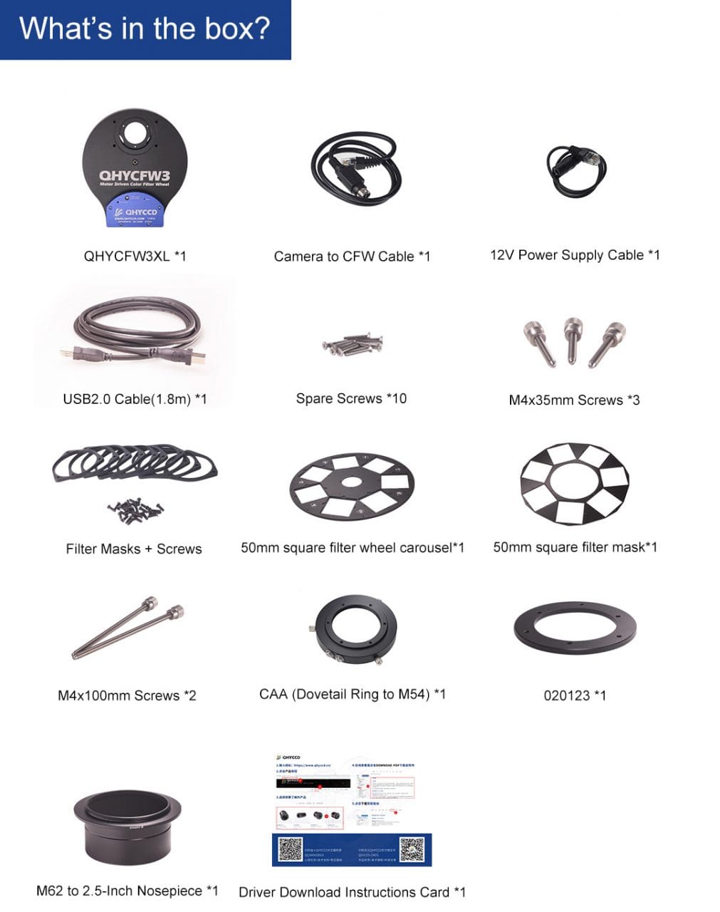 Filter Wheel QHYCFW3 | QHYCCD Astronomical & Scientific Camera