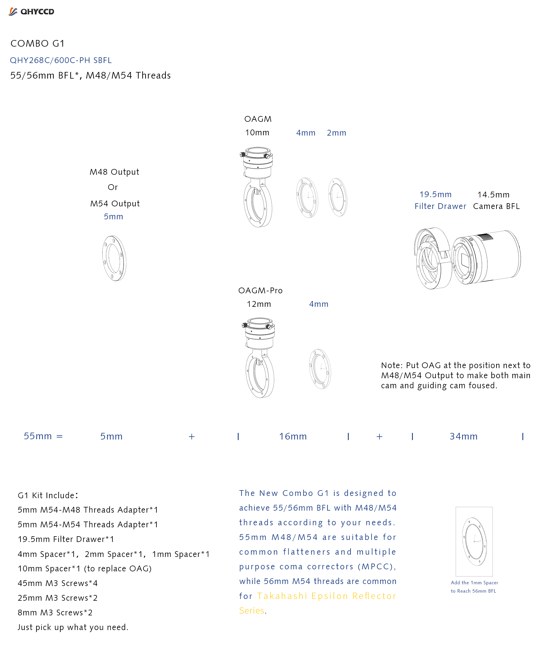 Adapter & BFL Solution | QHYCCD Astronomical & Scientific Camera