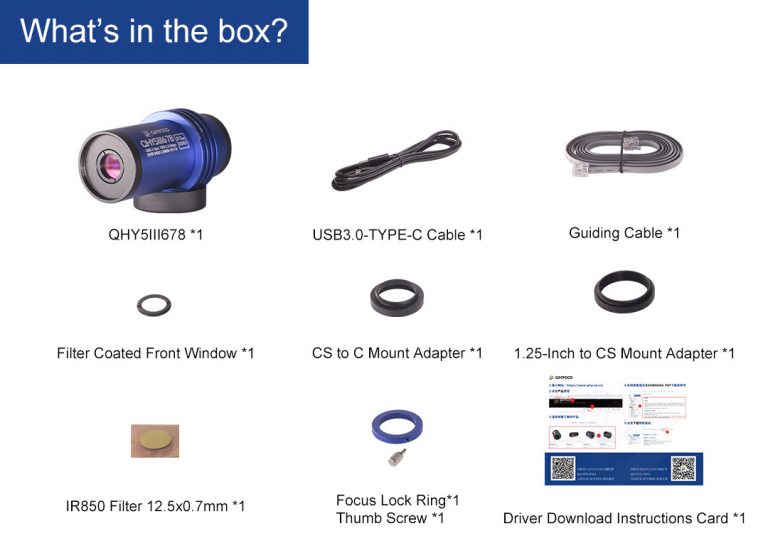 QHY5III678M/C | QHYCCD Astronomical & Scientific Camera